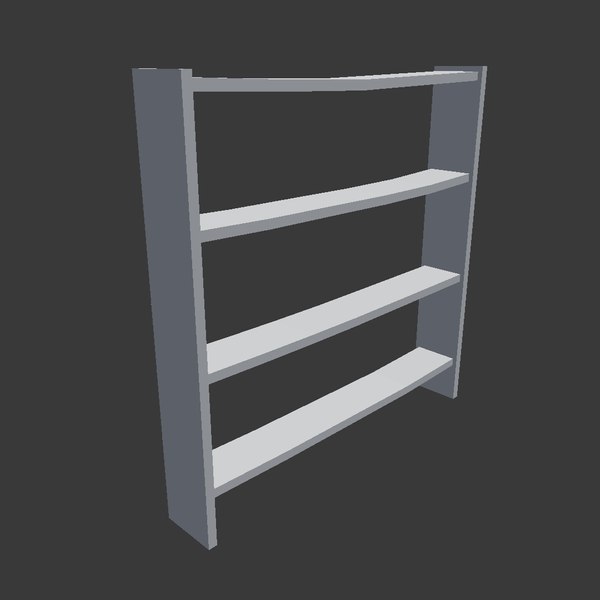 3d obj wooden wood shelf
