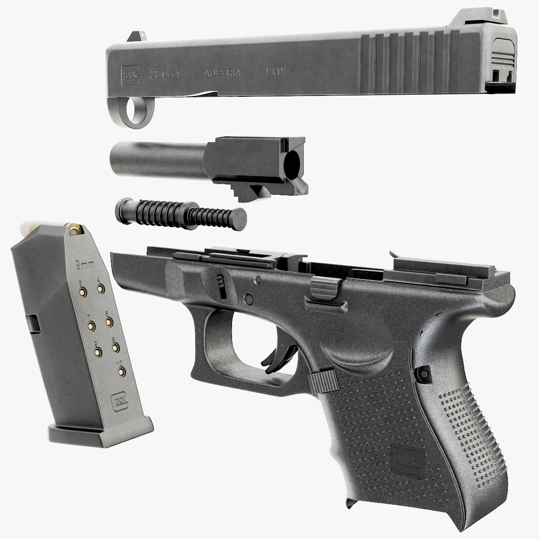 총 글록 26 Gen4 3D 모델 - TurboSquid 1004805