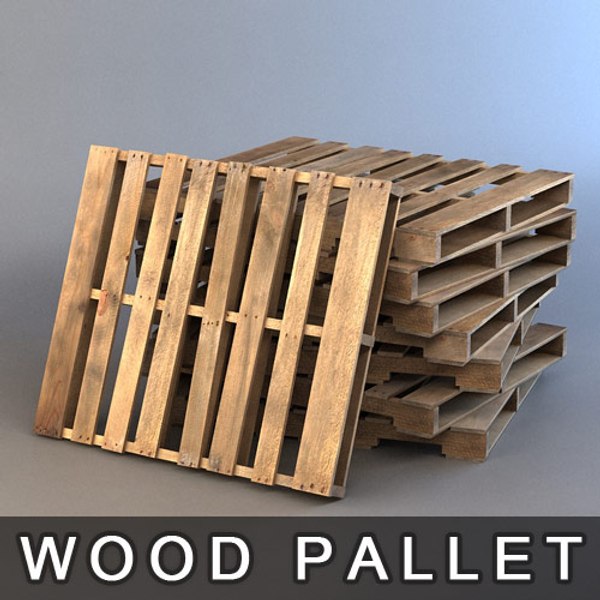 3d model wood pallet