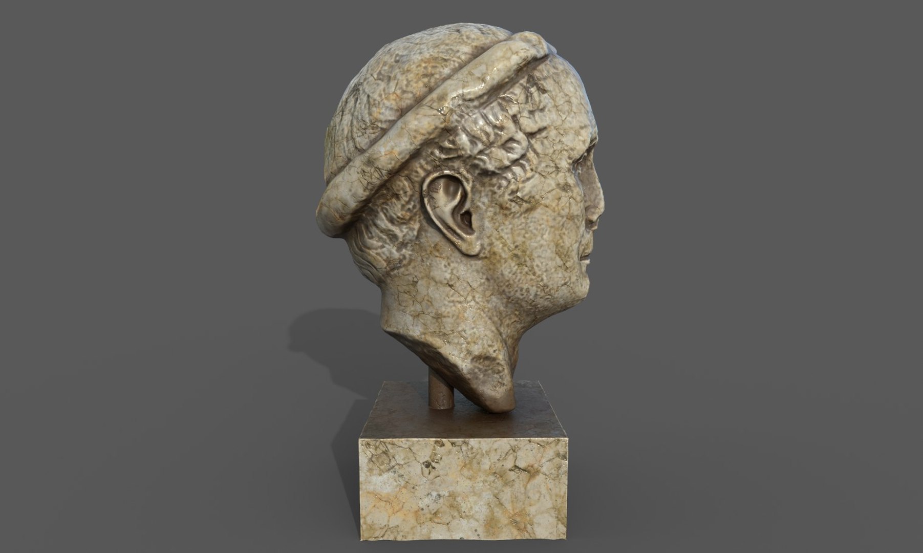 Male Head Sculpture 3D - TurboSquid 1822287