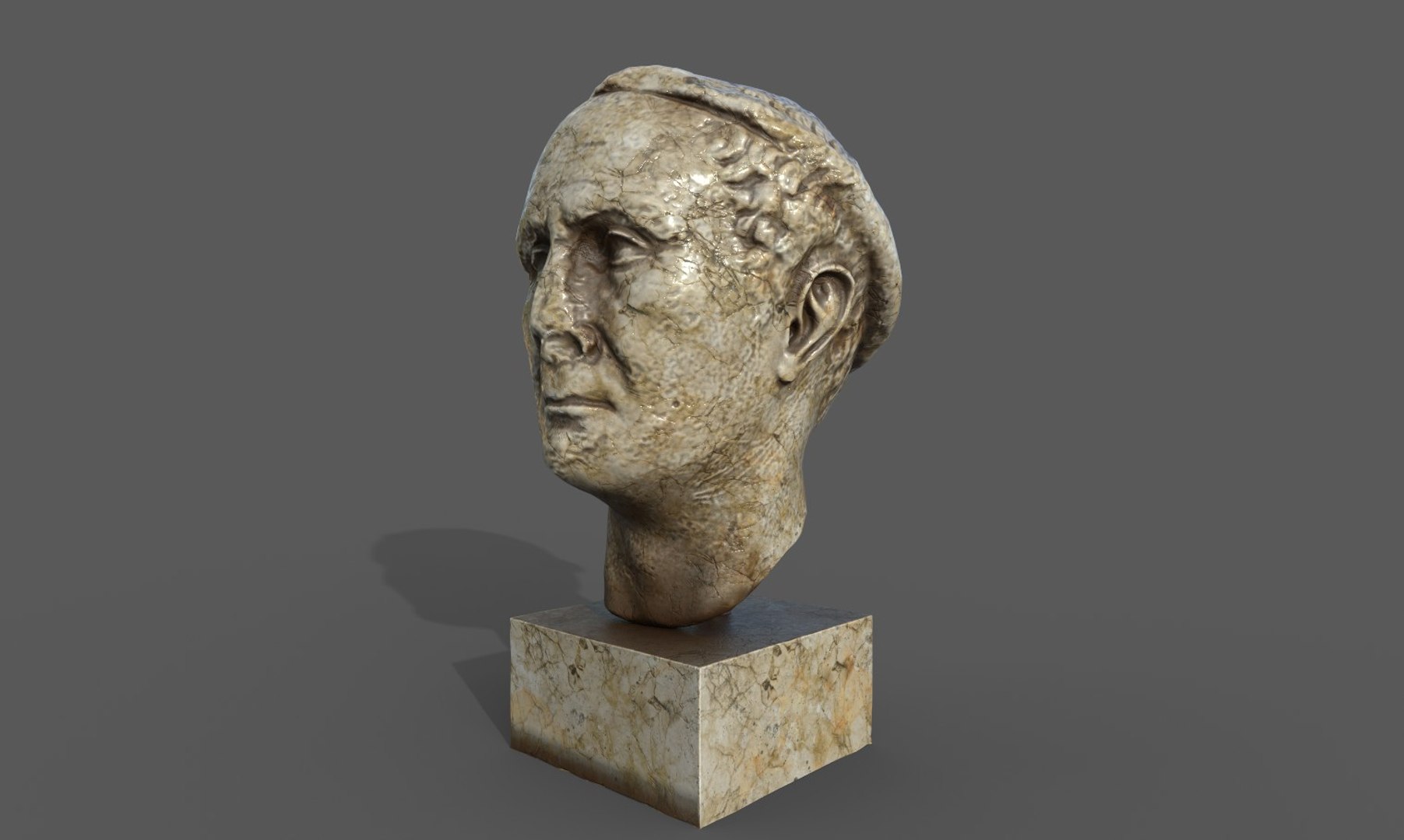 Male Head Sculpture 3D - TurboSquid 1822287