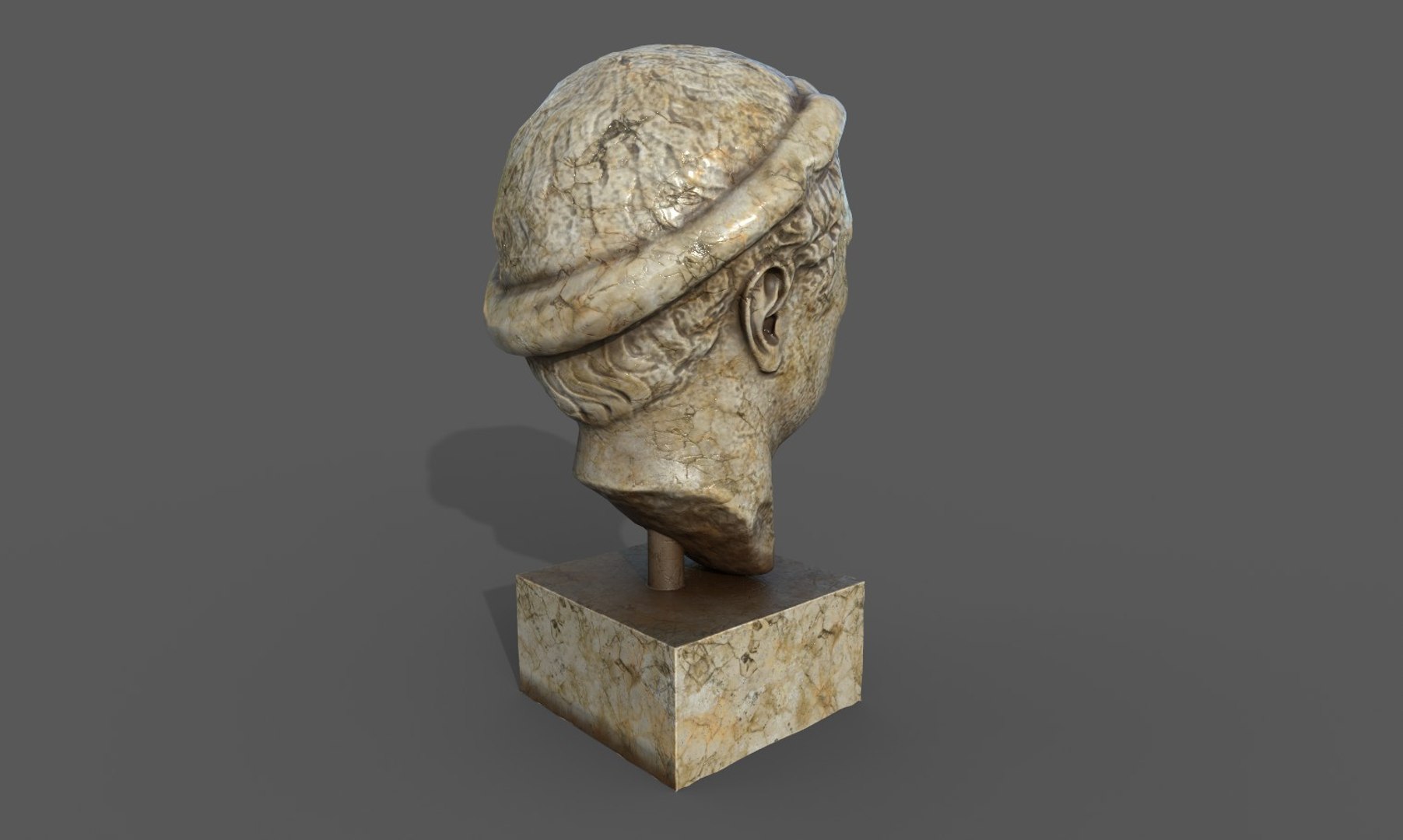 Male Head Sculpture 3D - TurboSquid 1822287