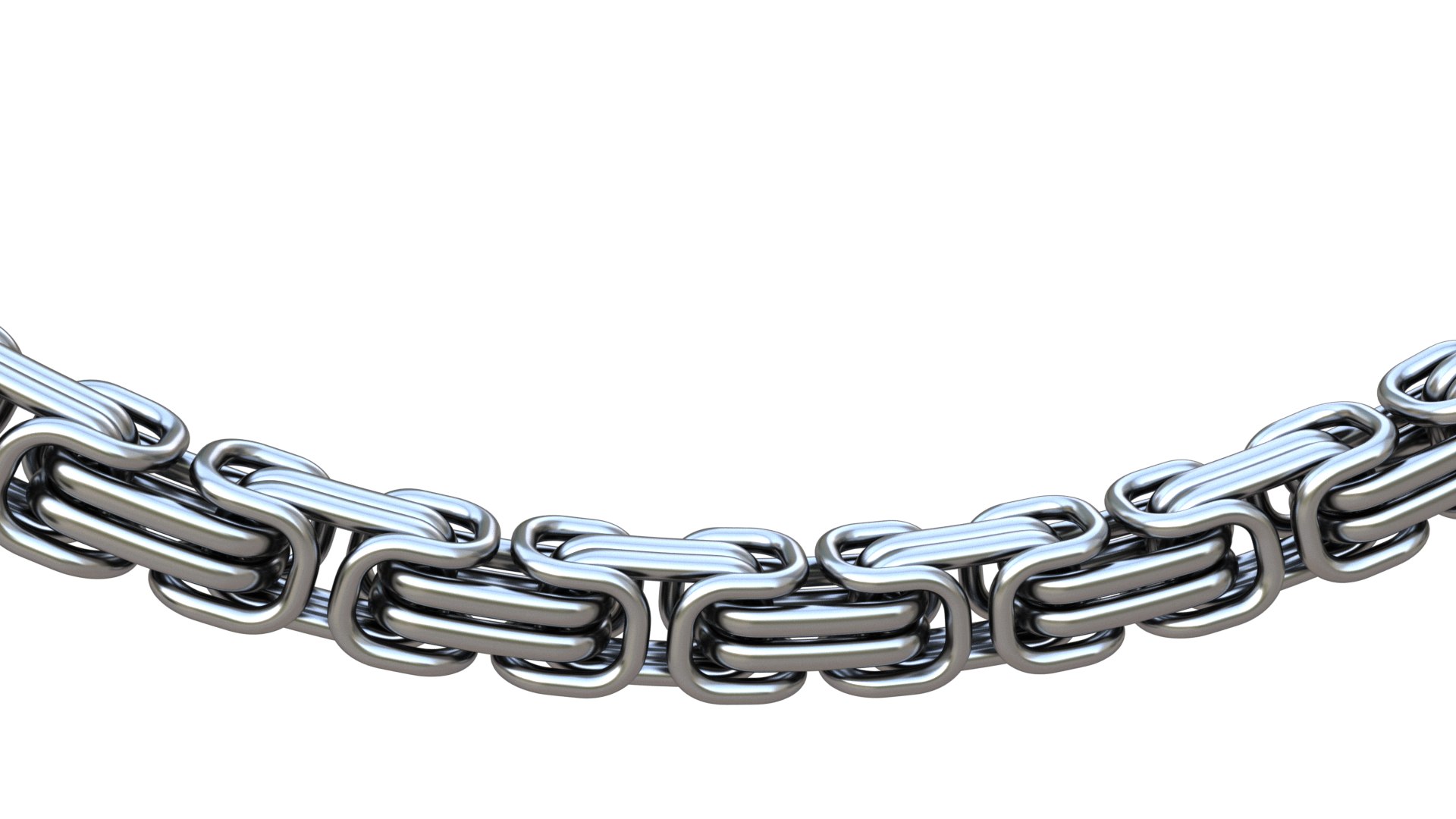 Gold Silver Chain 3D - TurboSquid 1927189