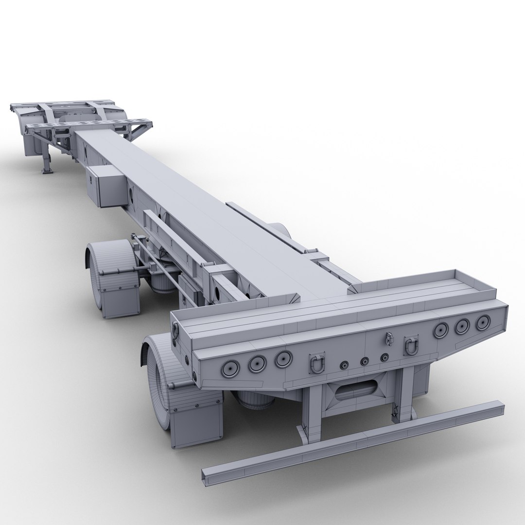 TransMaster 20T Windmill Blade Trailer 3D - TurboSquid 1723911