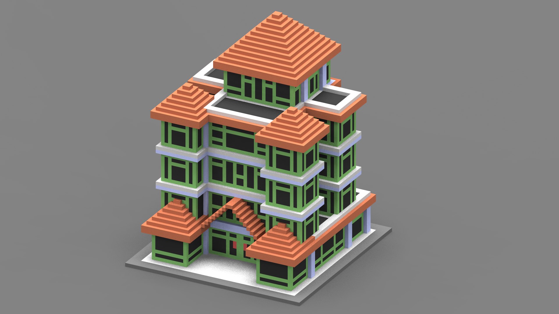 3D Voxel House Model - TurboSquid 1352839