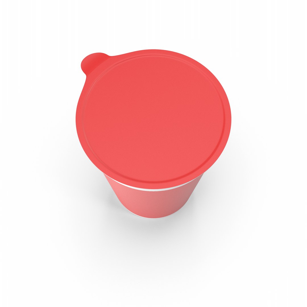 3D Red Yogurt Cup Model - TurboSquid 2122995
