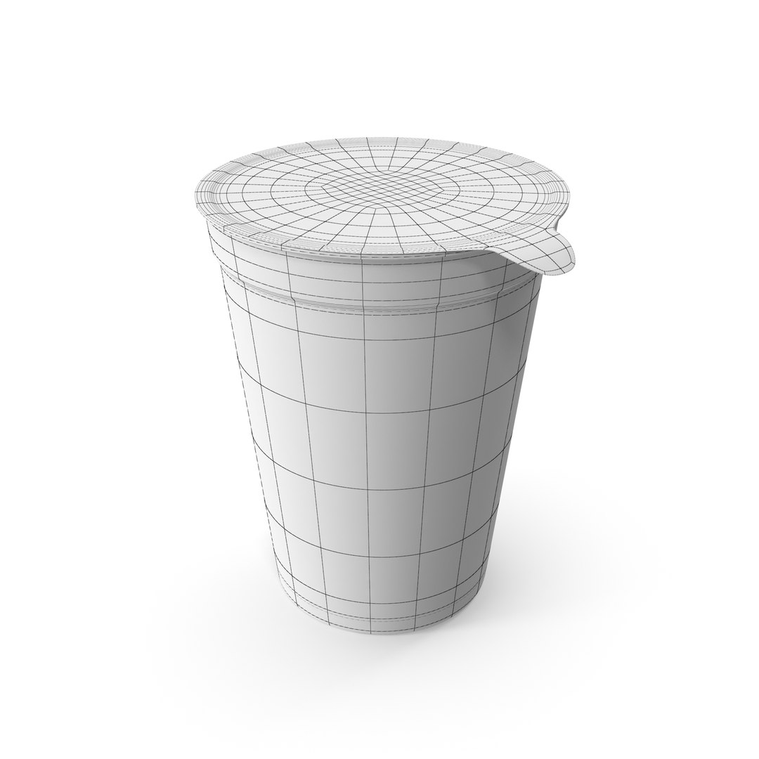 3D Red Yogurt Cup Model - TurboSquid 2122995