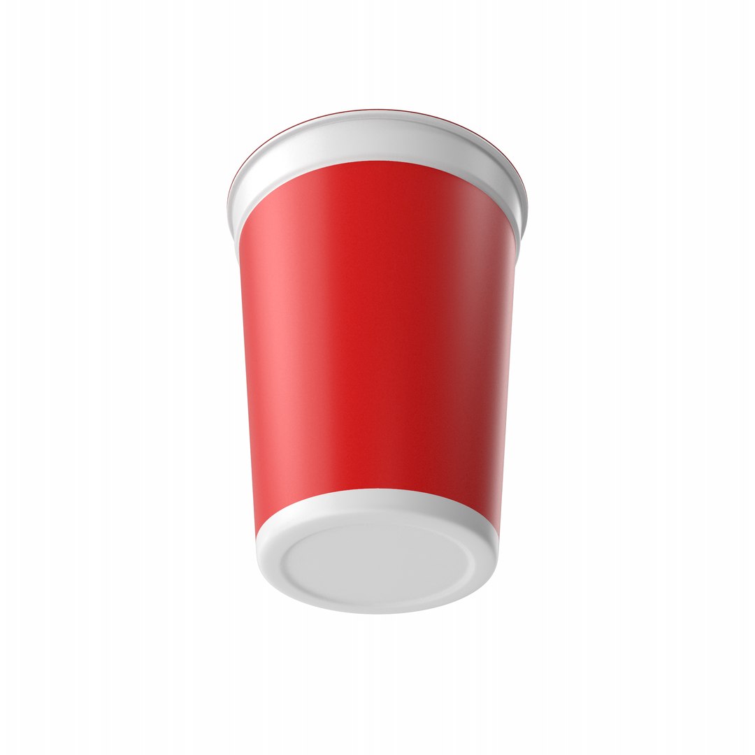 3D Red Yogurt Cup Model - TurboSquid 2122995