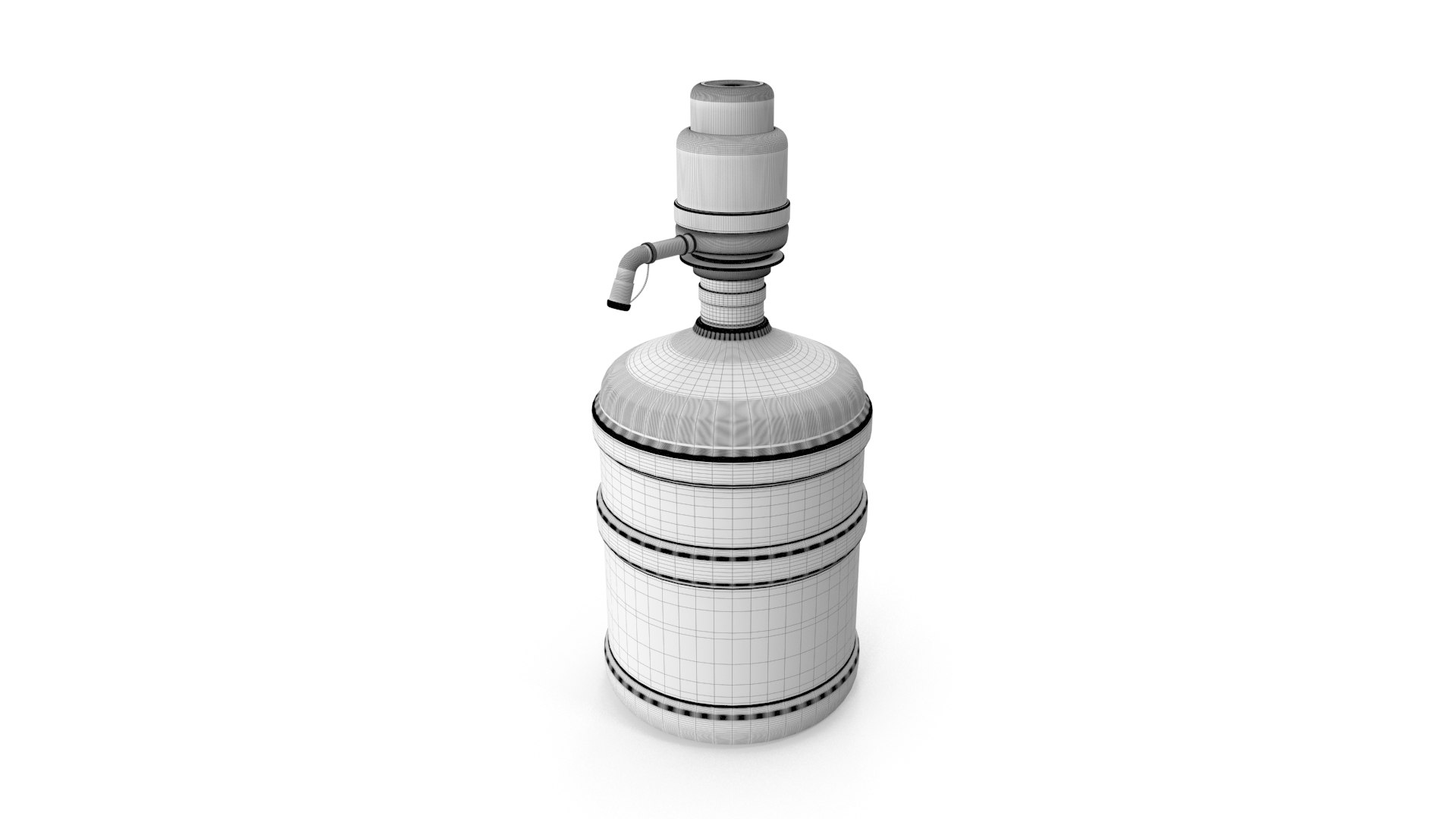 3D 19 Liter Polycarbonate Carboy With Hand Pump Model - TurboSquid 2129209