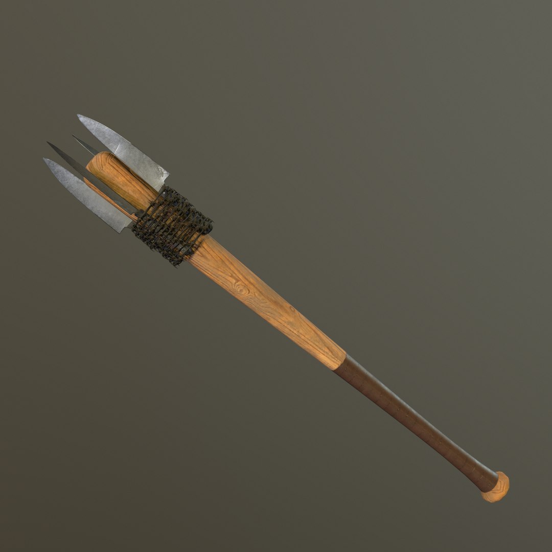 Baseball Bat Knife Barbed Model - TurboSquid 1619686