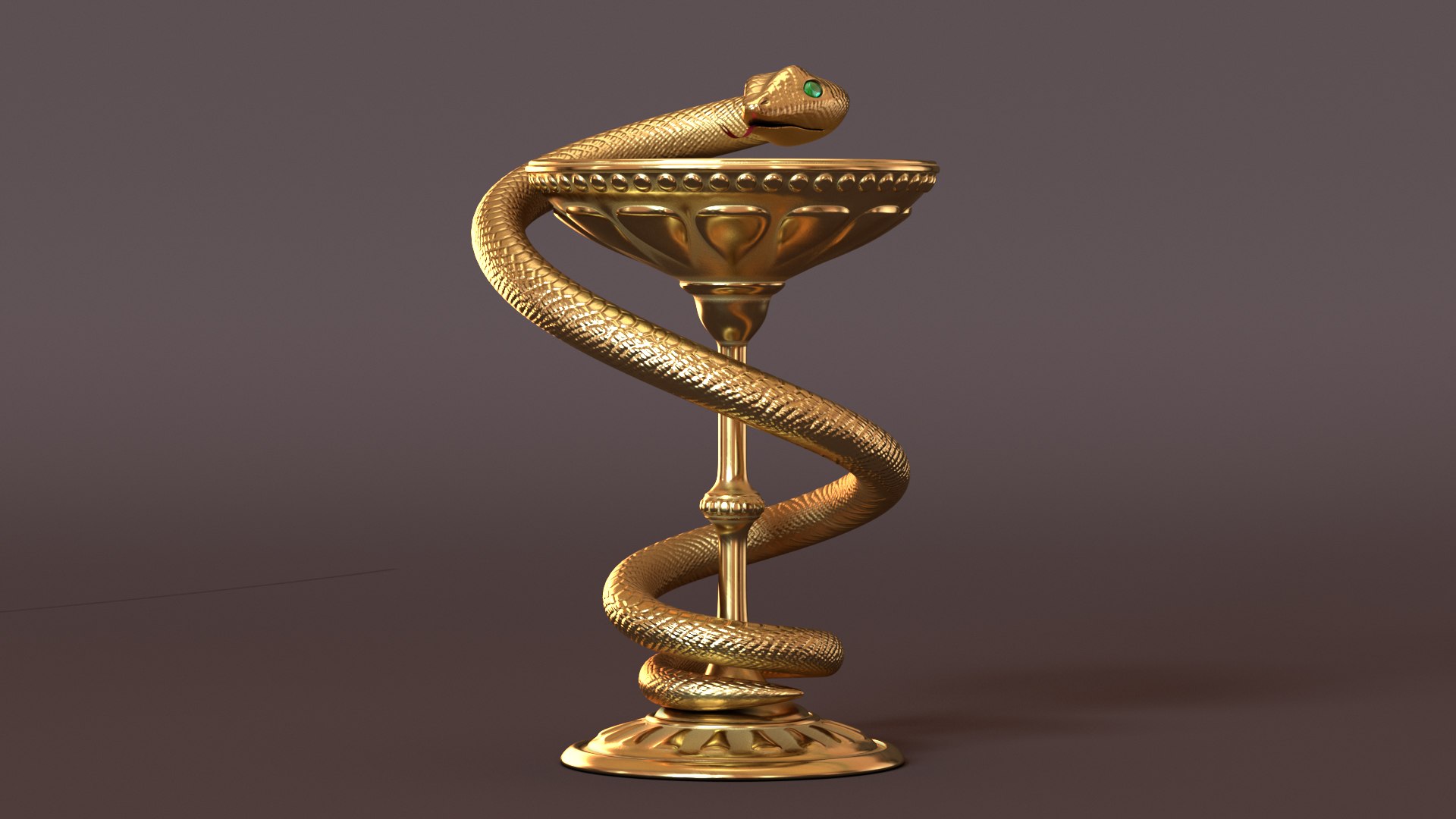3D Model Golden Hygieia Bowl - TurboSquid 1985061