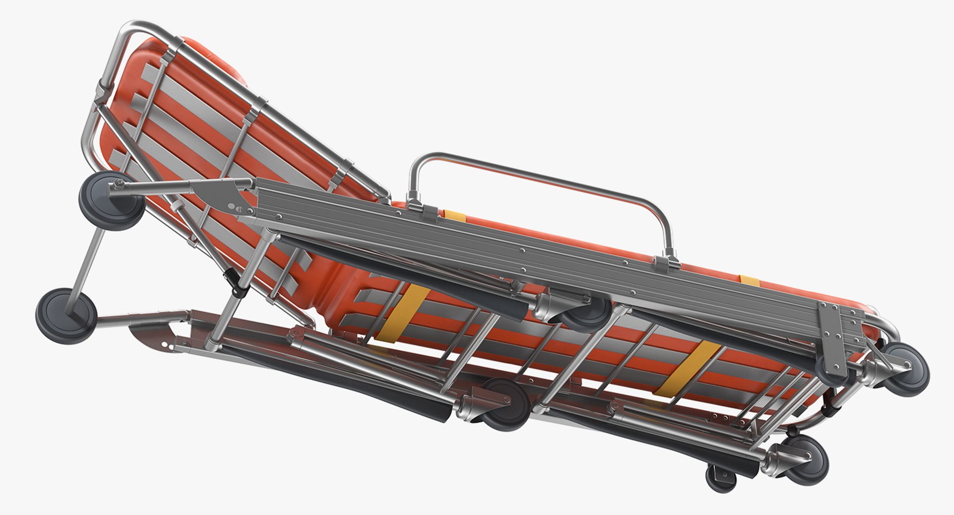 3D Folded Ambulance Stretcher Trolley Model - TurboSquid 1368490