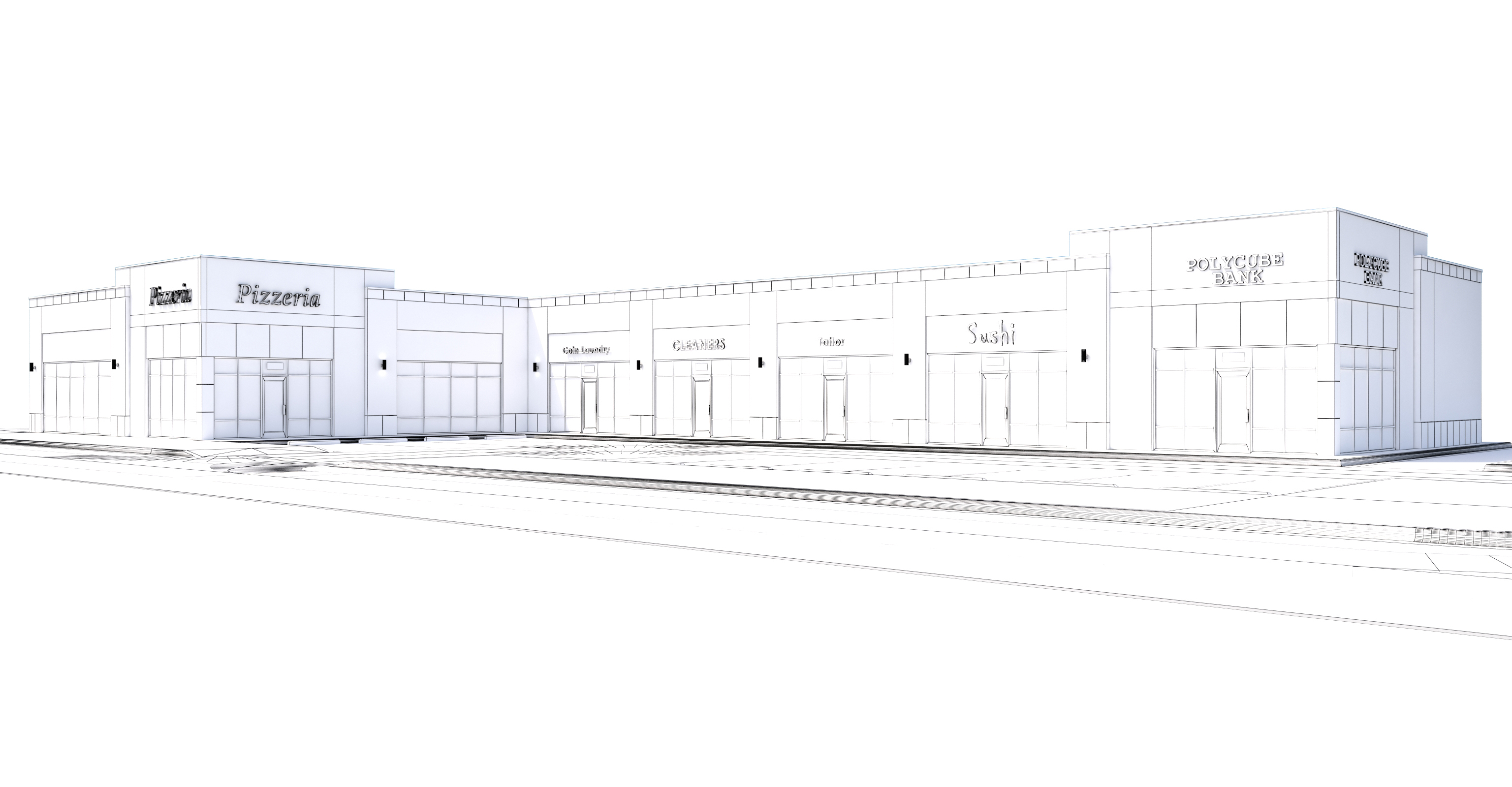 Retail store mall 3D model - TurboSquid 1656438