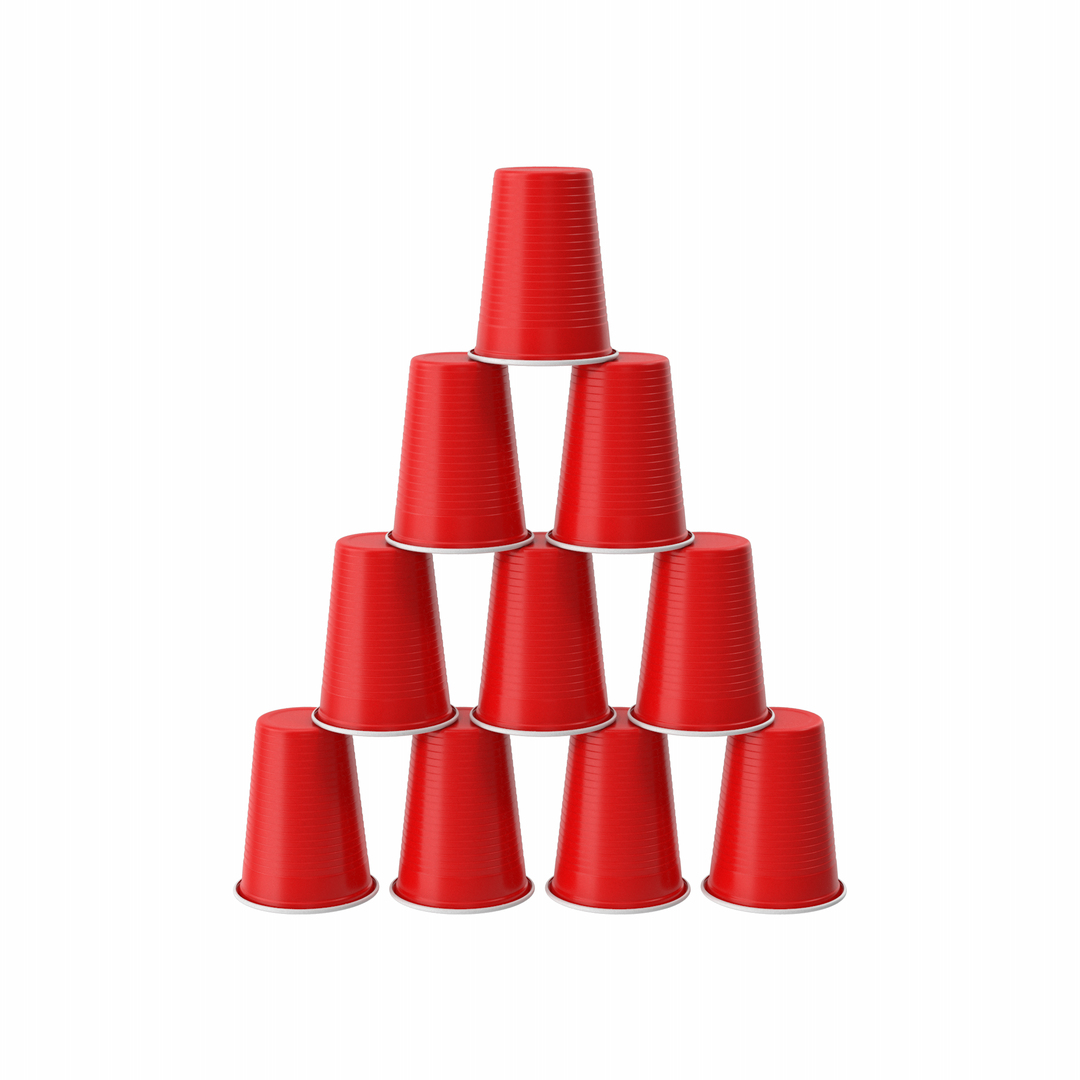 Stack Of Red Plastic Cups Model - TurboSquid 1925937
