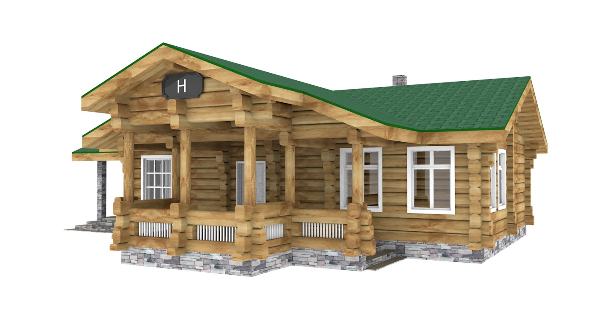 3D Log House Cabin Model - TurboSquid 1171595
