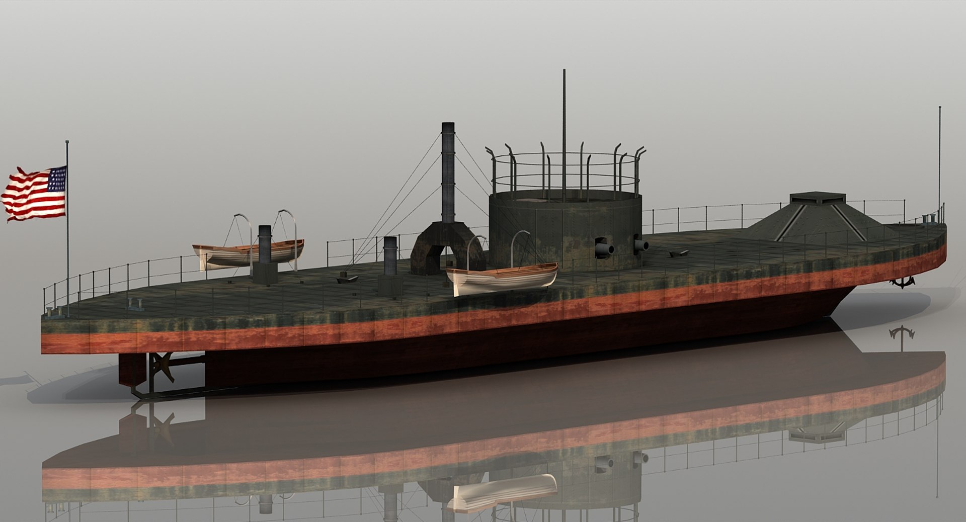 3D Uss Monitor - TurboSquid 1355779
