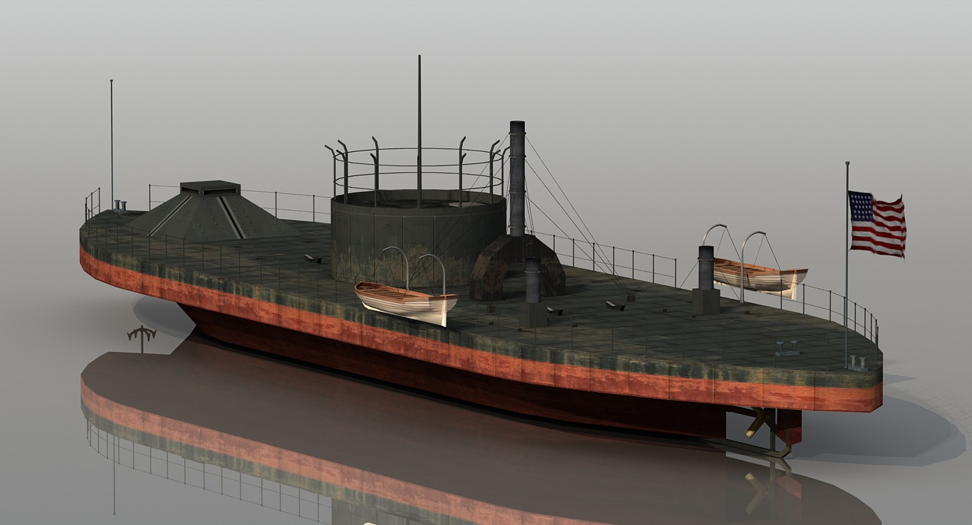 3D Uss Monitor - TurboSquid 1355779