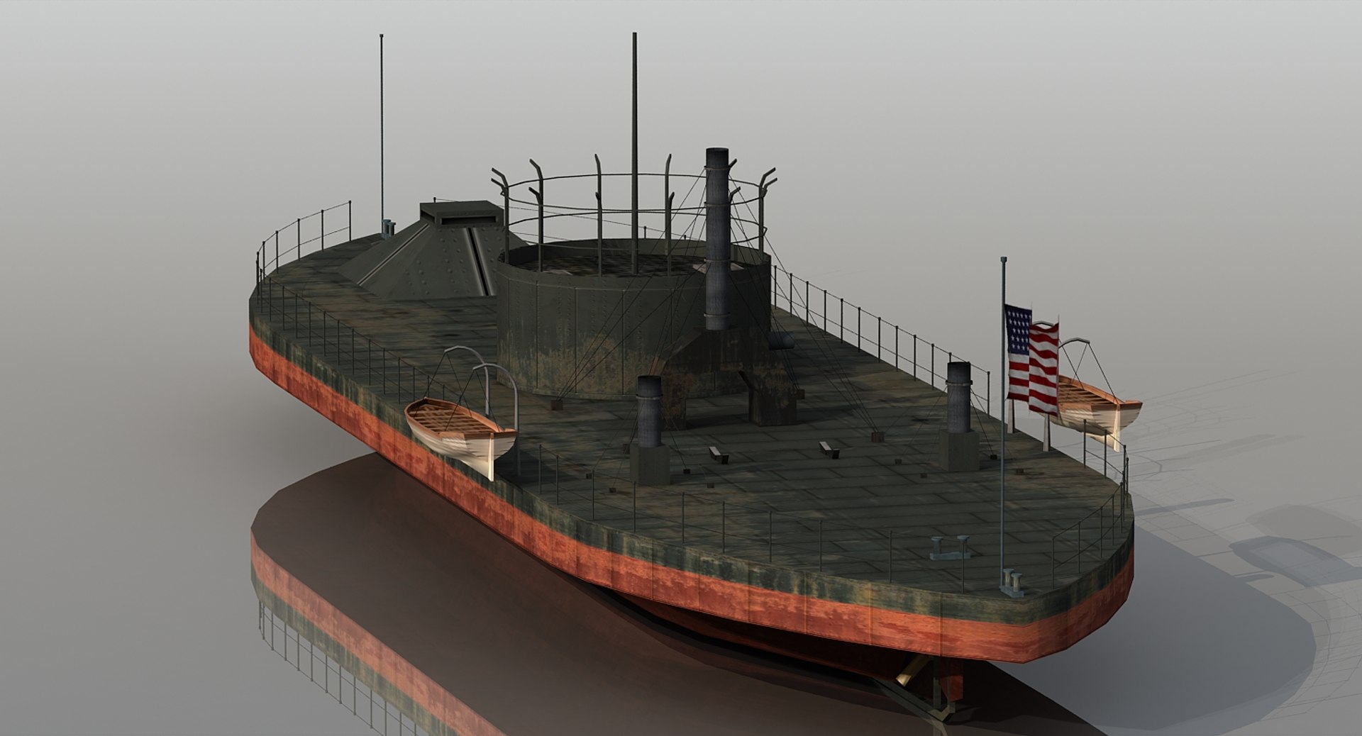 3D Uss Monitor - TurboSquid 1355779