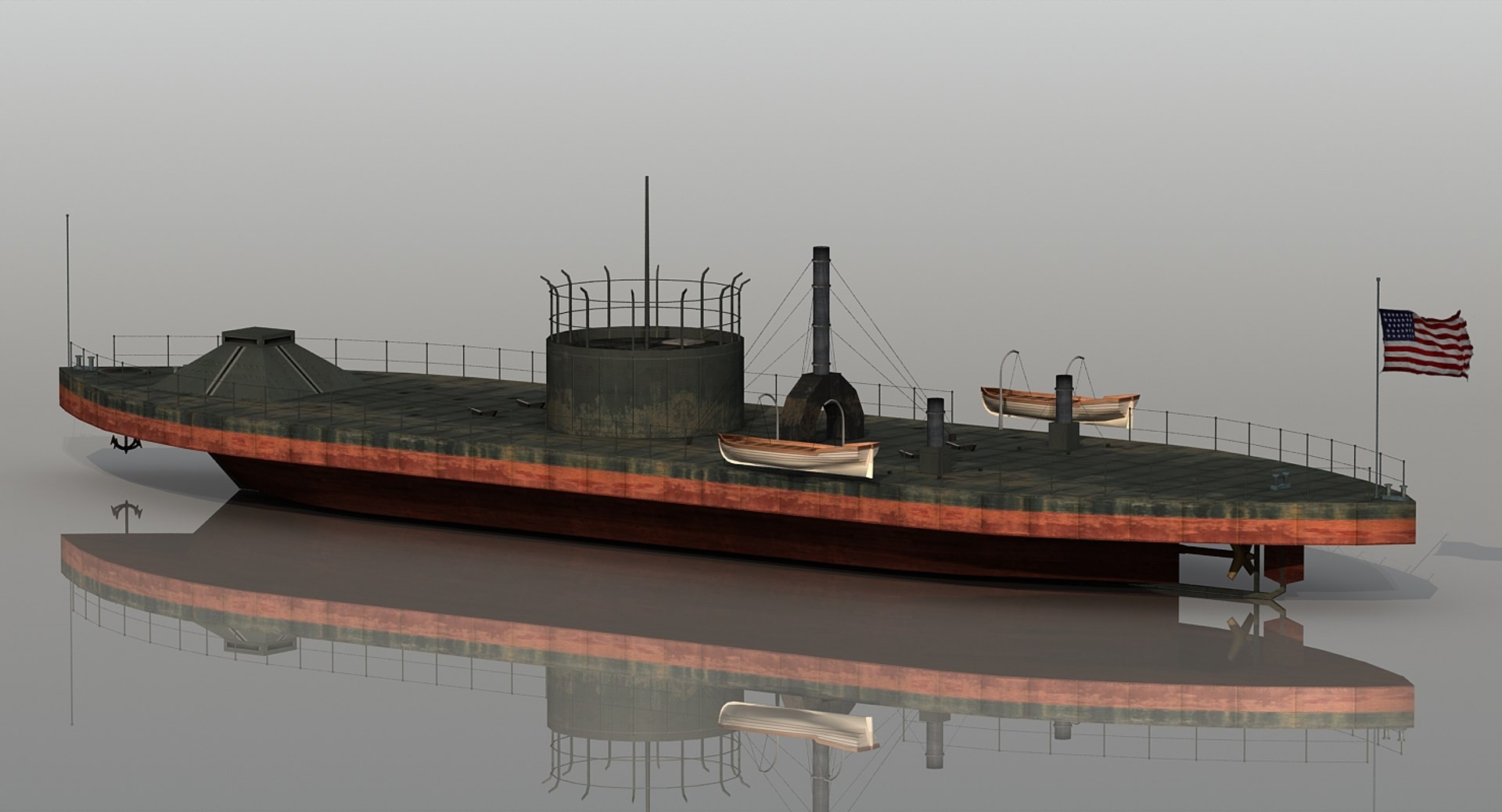 3D Uss Monitor - TurboSquid 1355779