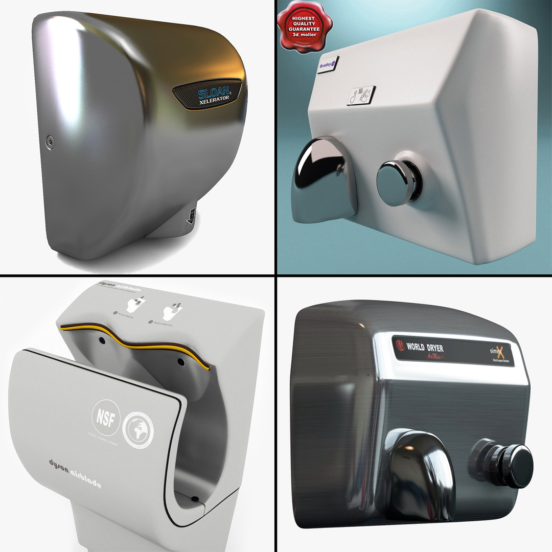 3d model hand dryers v2