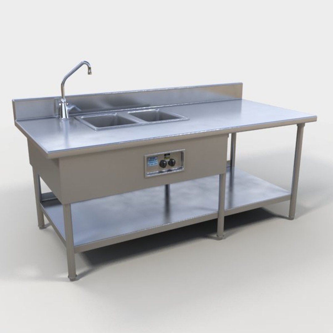 3d max commercial food prep table