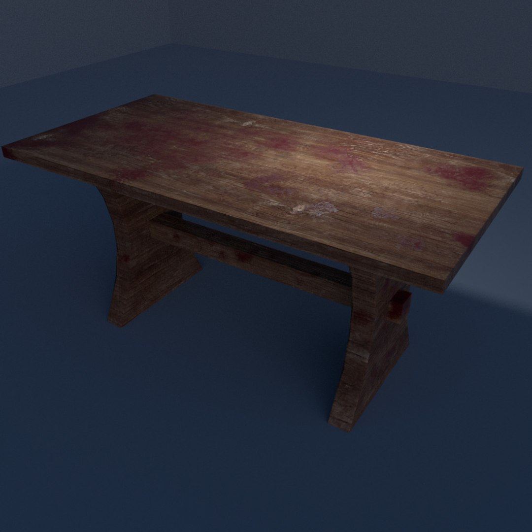 3D Bloody Table Model - TurboSquid 1195472