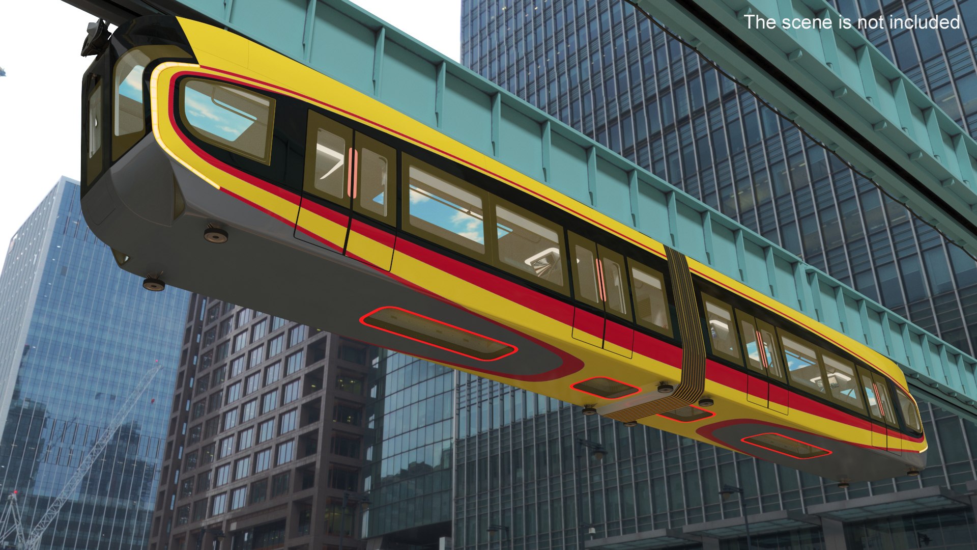 Urban Monorail Air Train 3D Model - TurboSquid 2376813