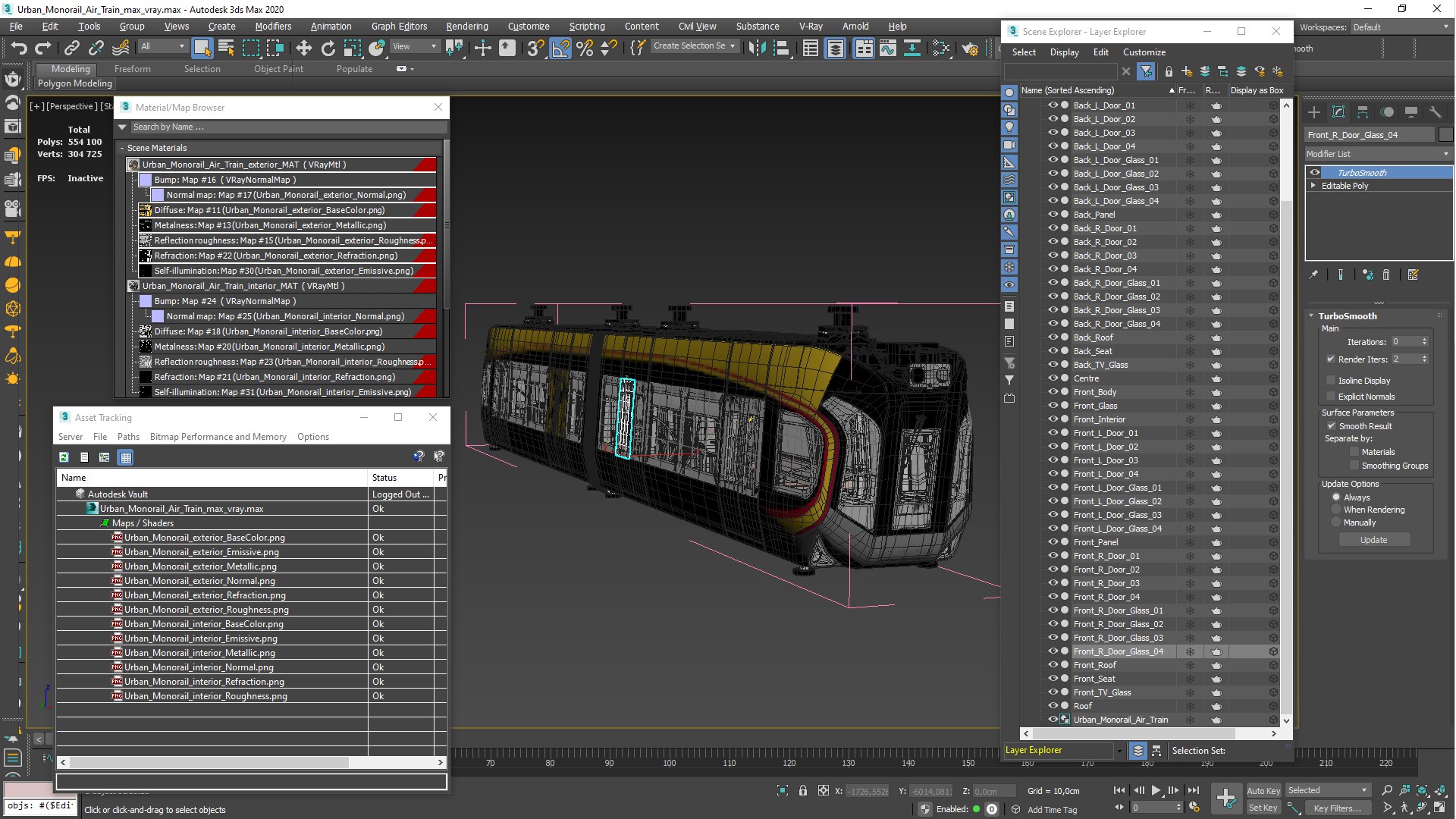 Urban Monorail Air Train 3D Model - TurboSquid 2376813