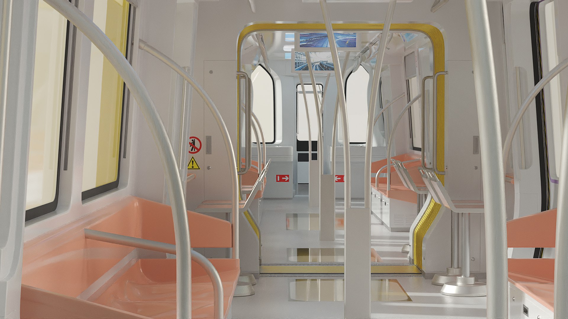 Urban Monorail Air Train 3D Model - TurboSquid 2376813