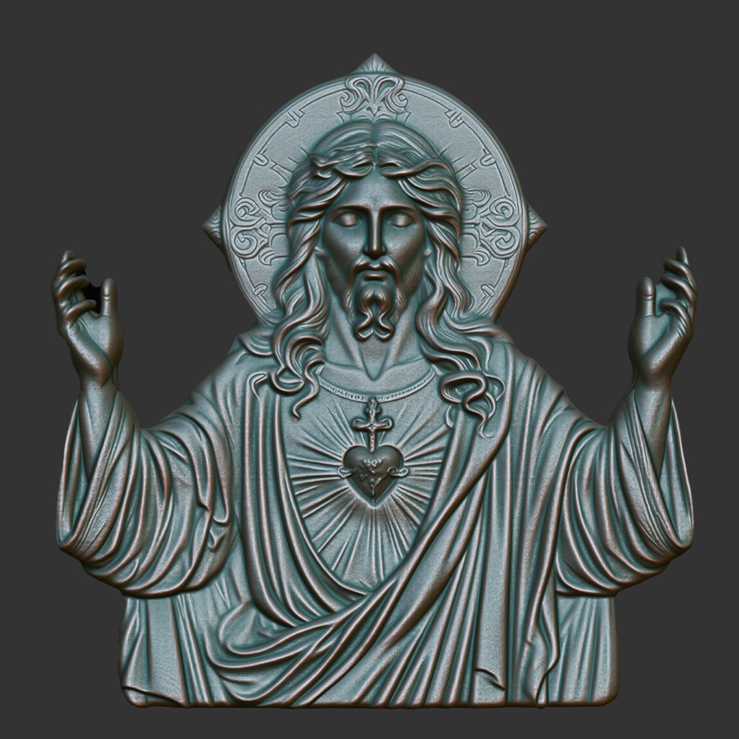 3D Jesus Portrait Basrelief 03 240604 - TurboSquid 2357771