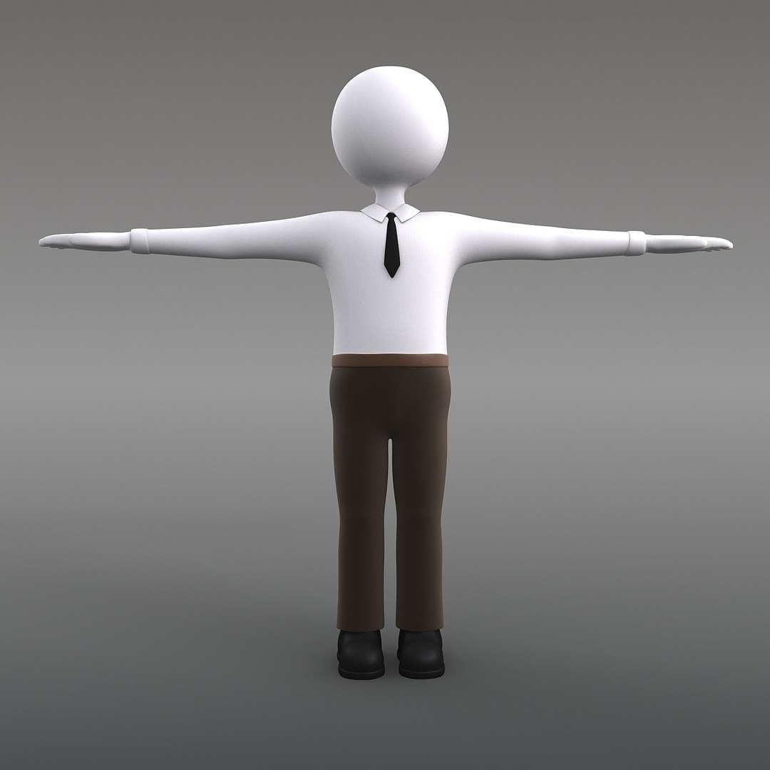 3d Model Office Figure