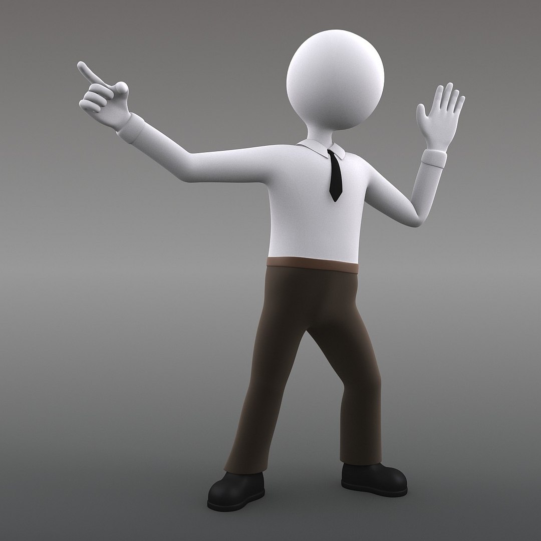 3d Model Office Figure
