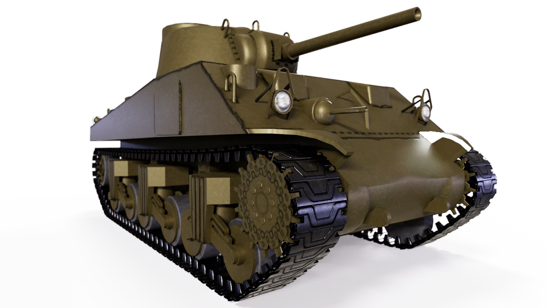 Medium Tank M4A2 Sherman USA Model 1940 3D Model - TurboSquid 1863956