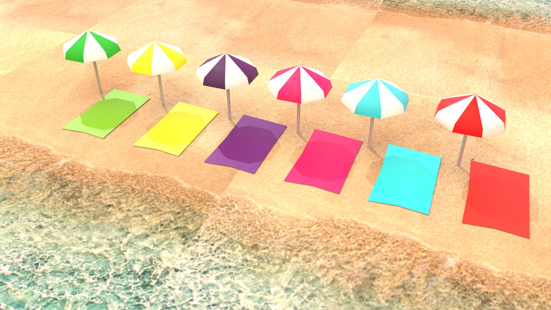 Beach Umbrella 3D model - TurboSquid 2018114