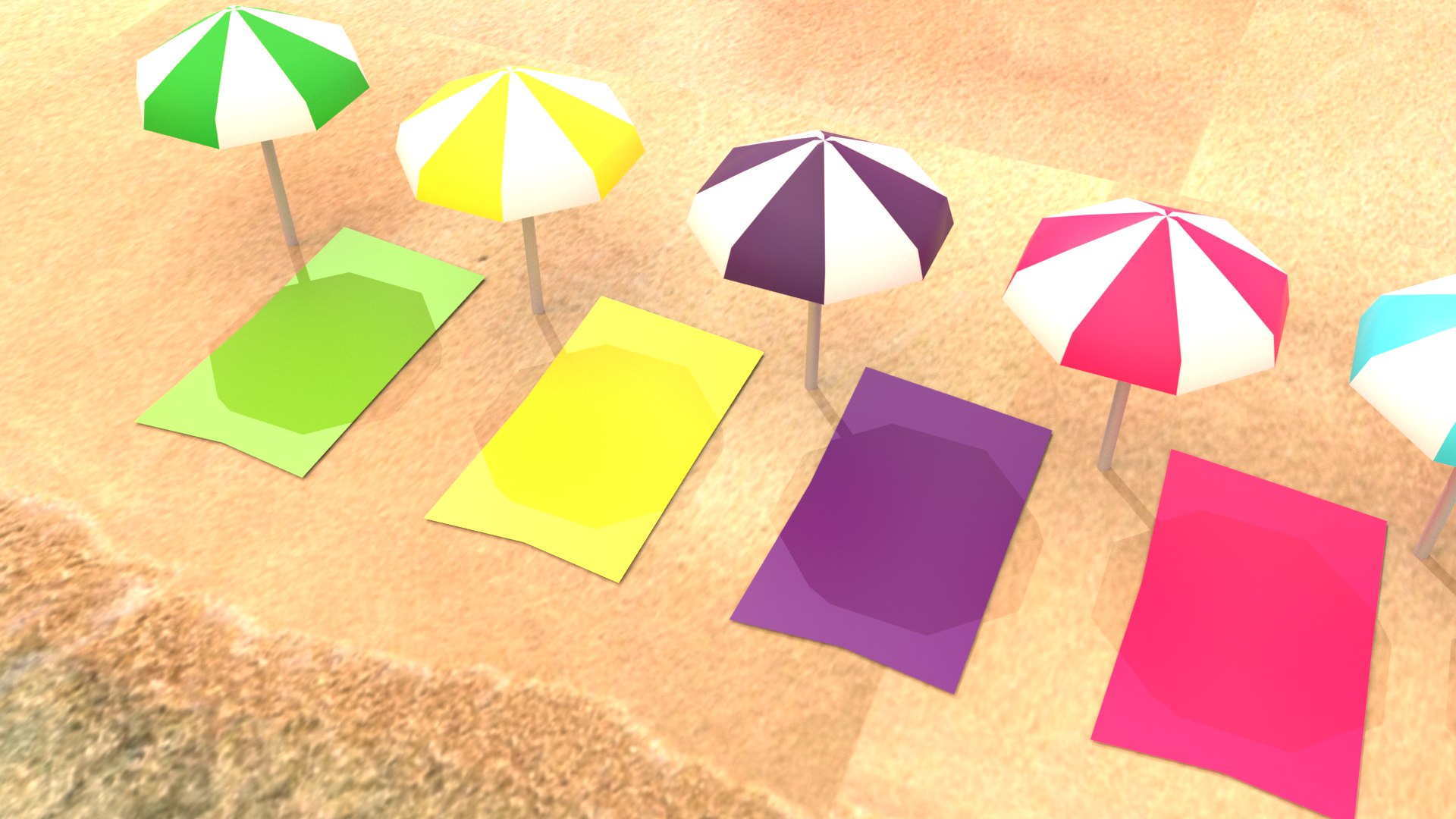 Beach Umbrella 3D model - TurboSquid 2018114
