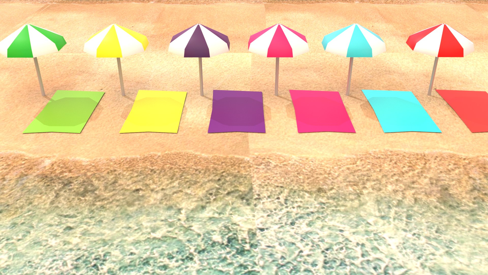 Beach Umbrella 3D model - TurboSquid 2018114