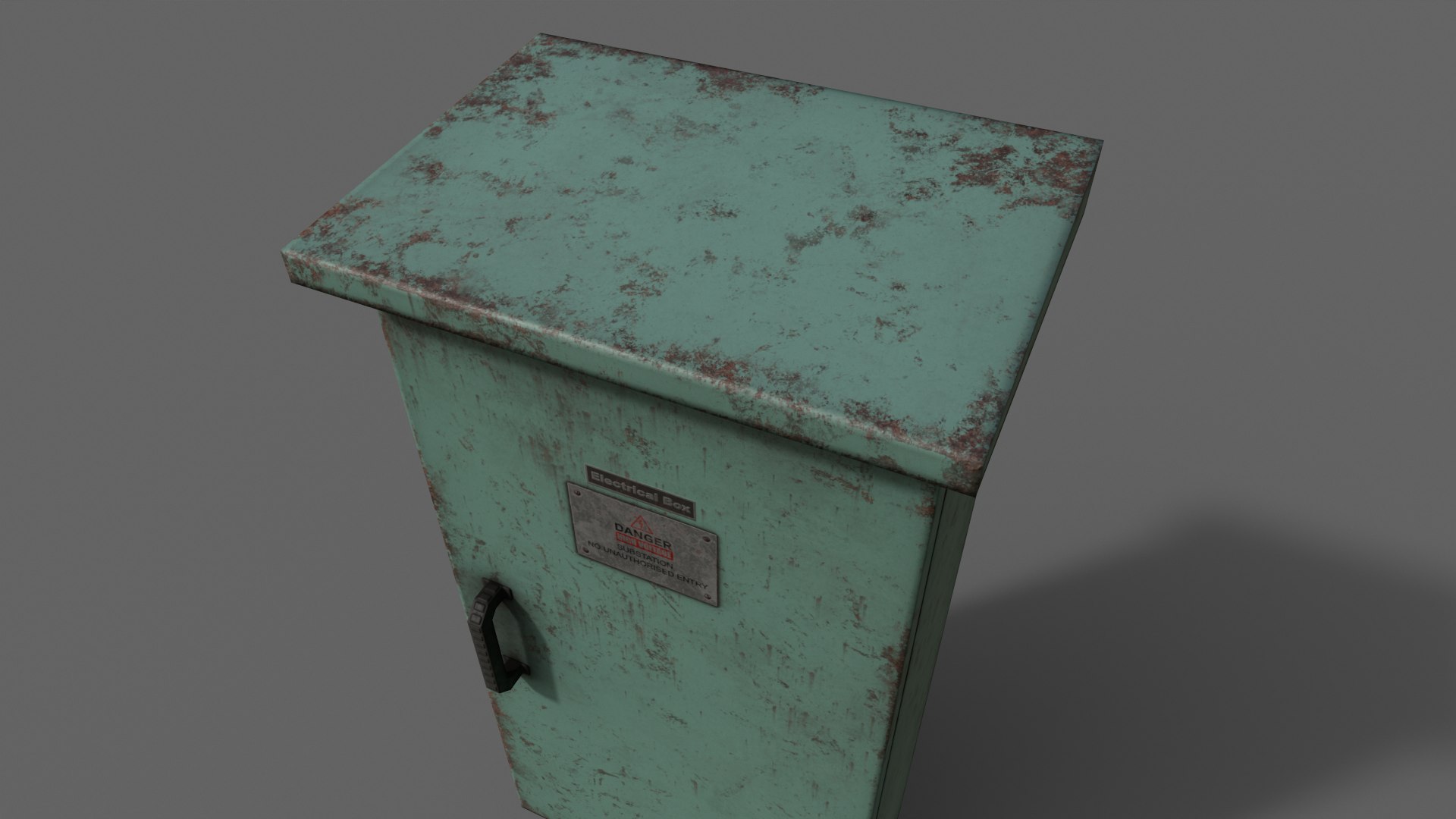 3D PBR Electric Box Green V5 model - TurboSquid 1810542