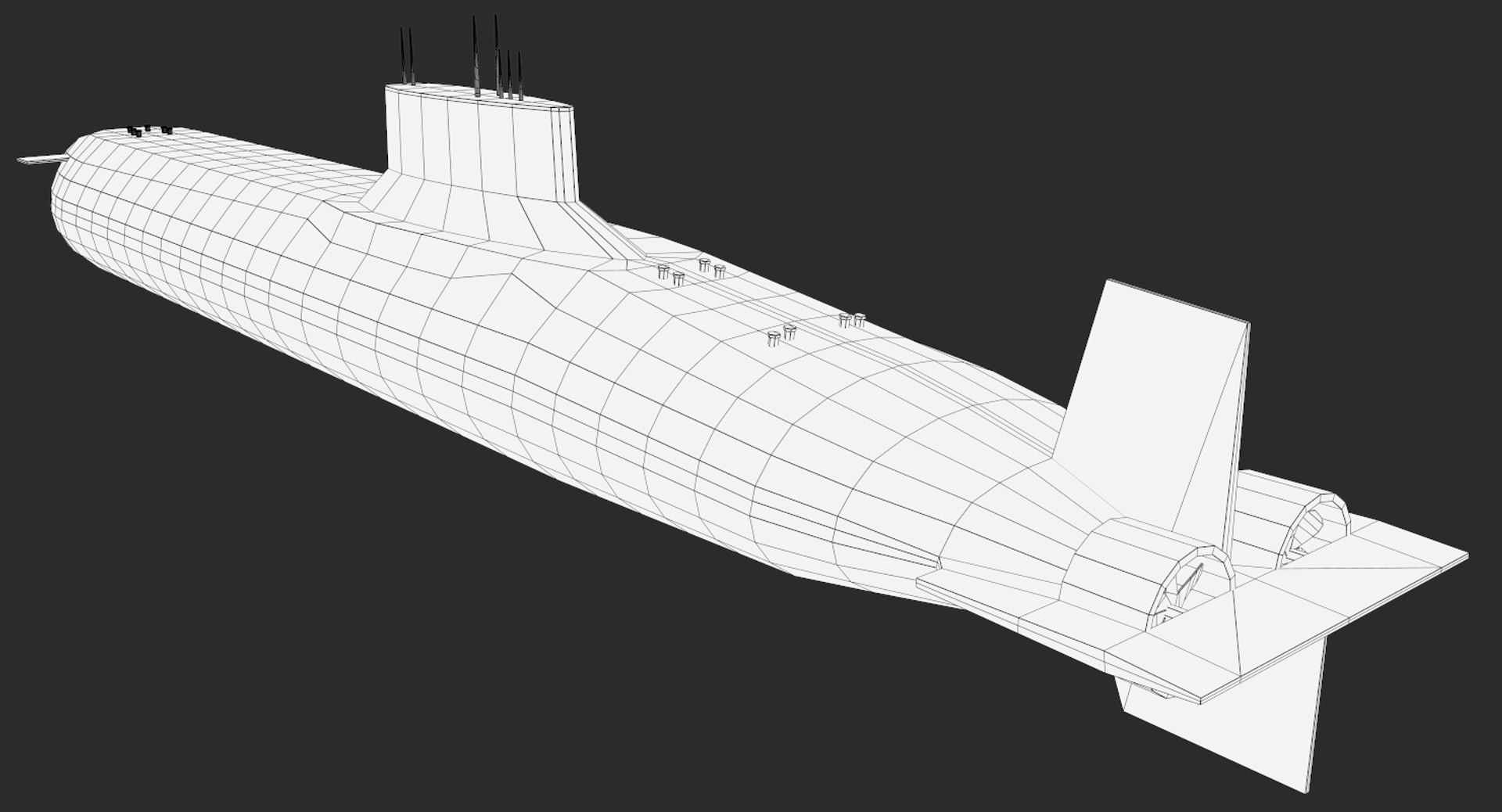 Typhoon Class Submarine 3D Model - TurboSquid 1354104