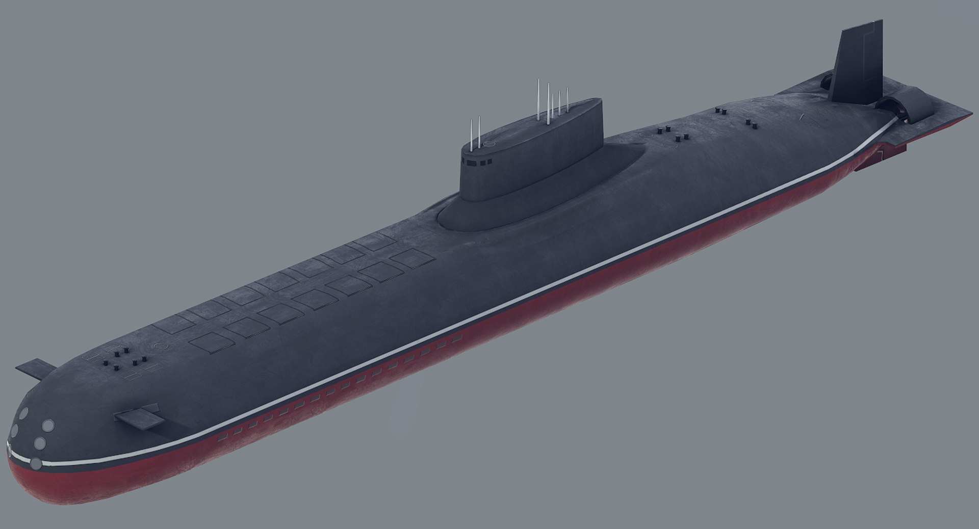 Typhoon Class Submarine 3D Model - TurboSquid 1354104