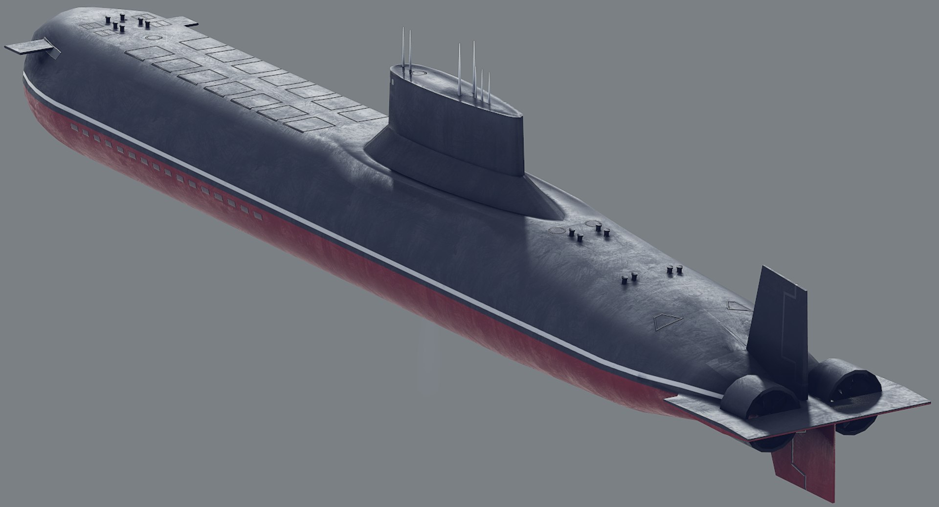 Typhoon Class Submarine 3D Model - TurboSquid 1354104