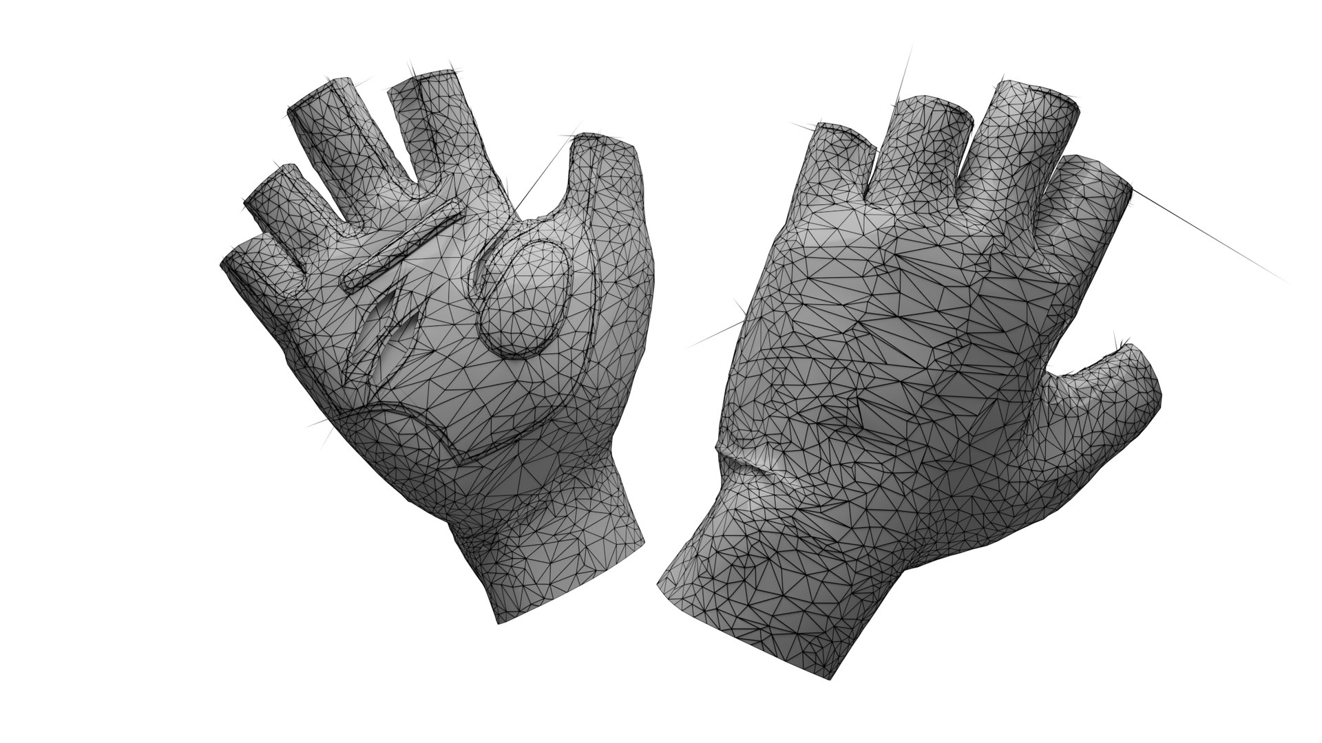 3D Fitness Gloves Model - TurboSquid 1982652