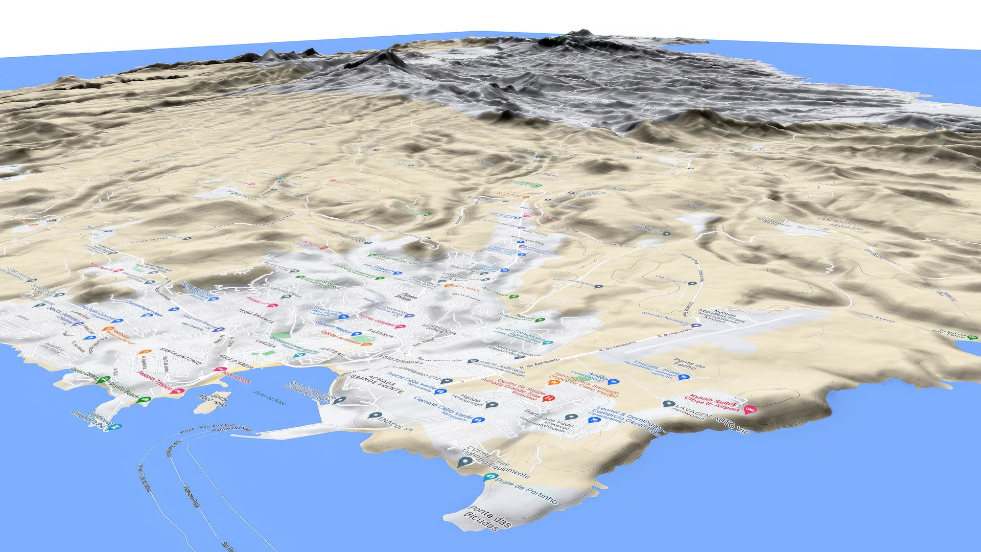 3D Santiago Island Sotavento Archipelago Republic of Cabo Verde ...