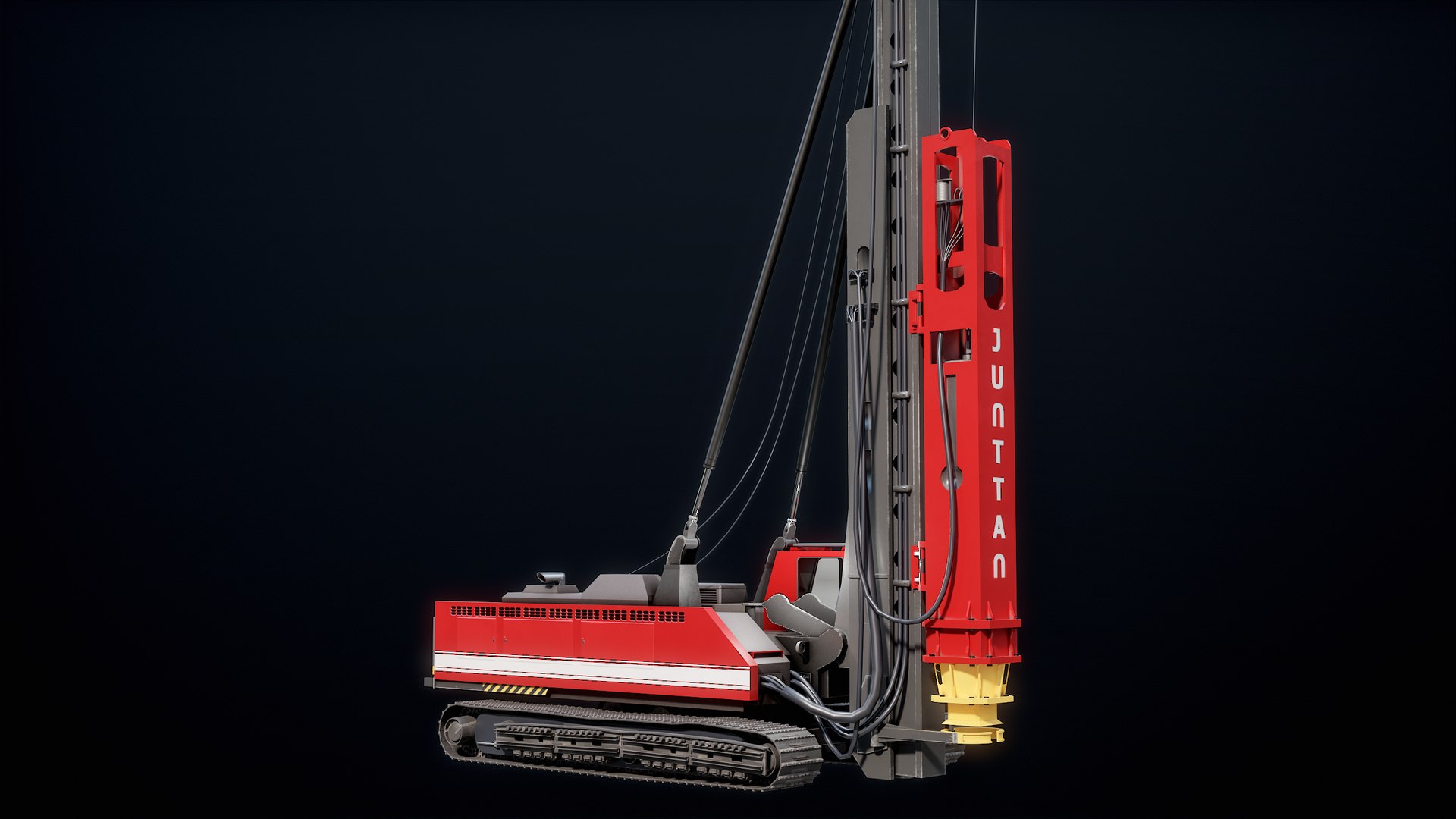 Rotary Drilling Rig Junttan Red PBR 3D model - TurboSquid 2061479