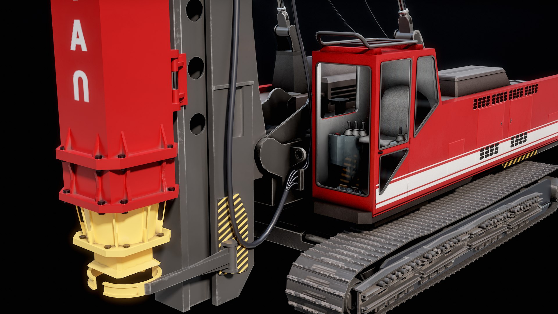 Rotary Drilling Rig Junttan Red PBR 3D model - TurboSquid 2061479
