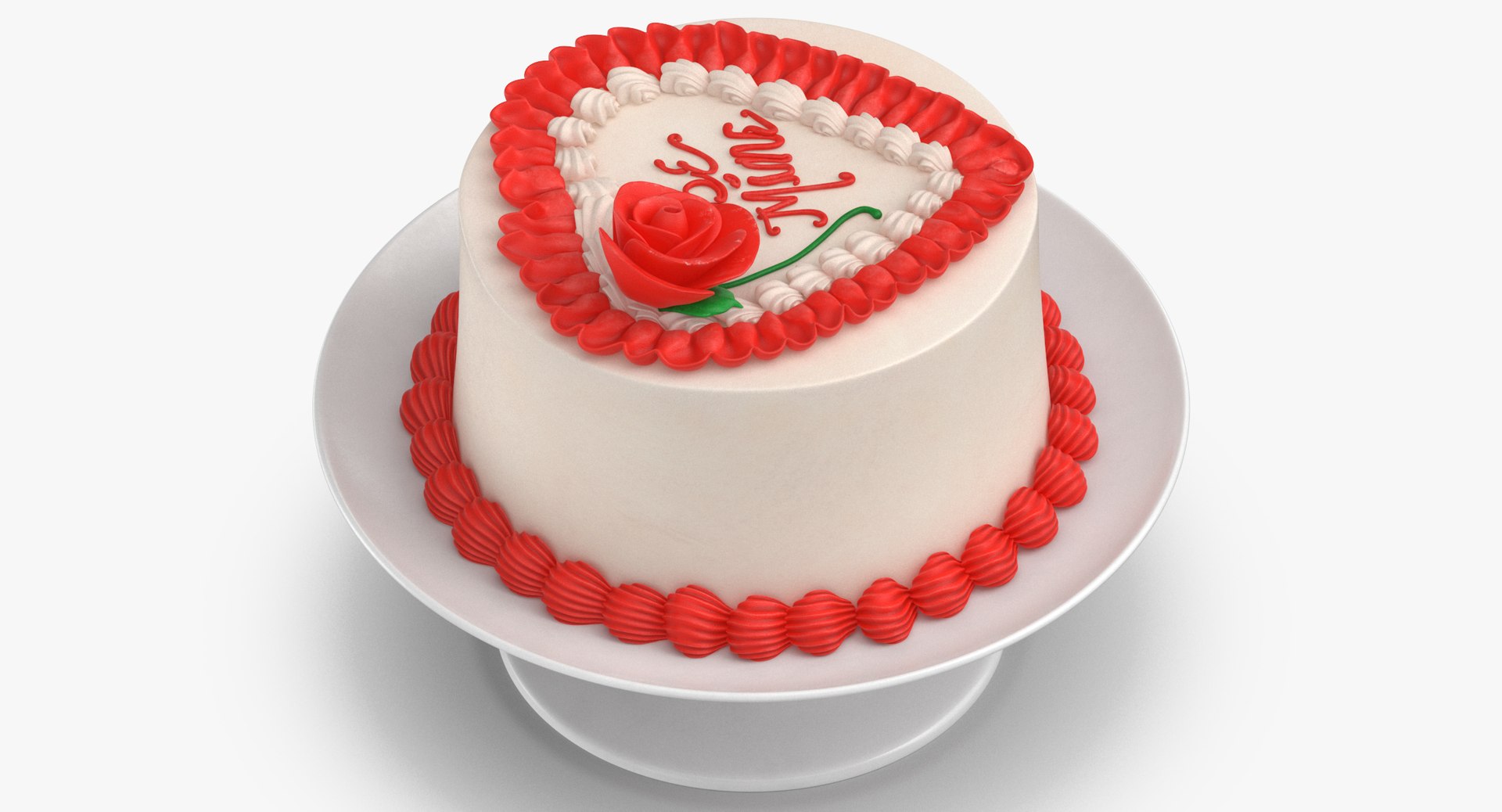 3D Heart Shaped Cakes Model - TurboSquid 1354189