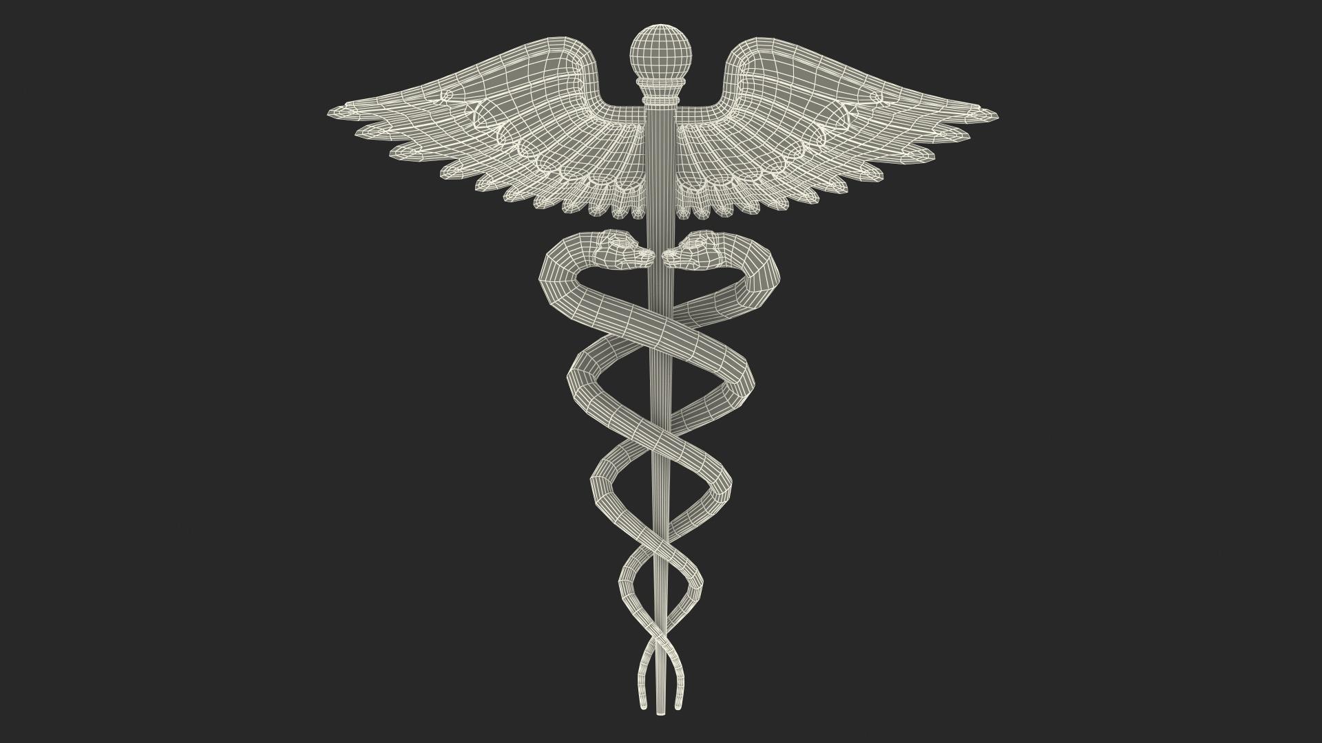Silver Caduceus Symbol 3D Model - TurboSquid 1496364
