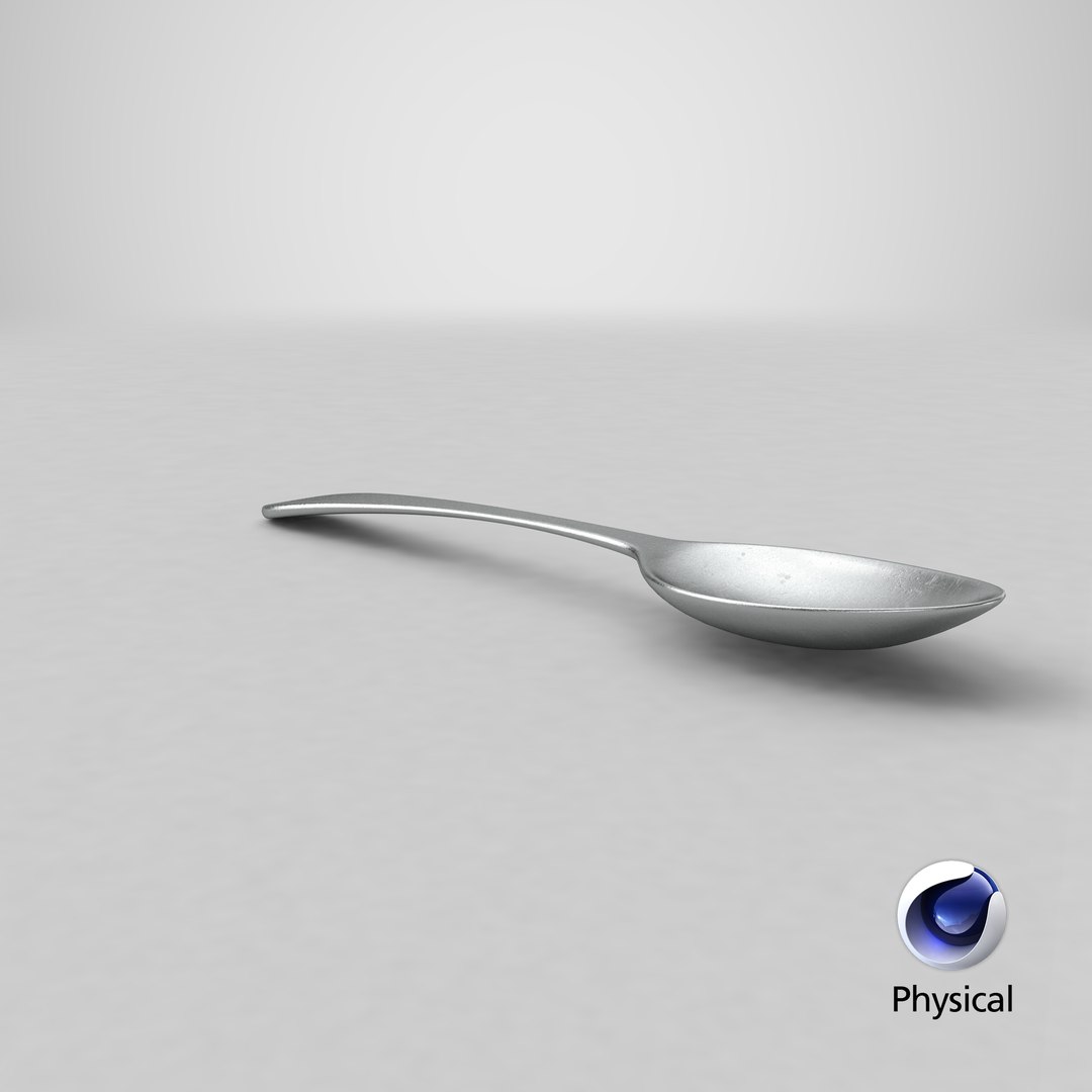 Spoon metallic 3D model - TurboSquid 1704368