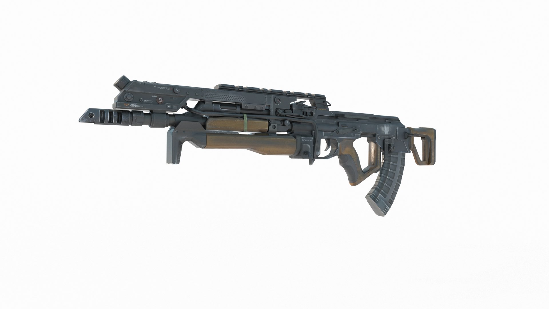 3D Science Fiction Style Automatic Rifle Model - TurboSquid 2296434
