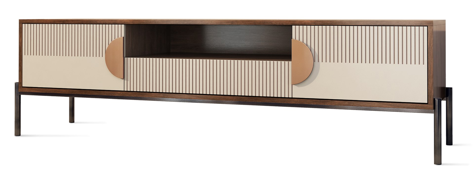 3D Chest Of Drawers And Bedside Table Bergamo Wooden Kors - TurboSquid ...