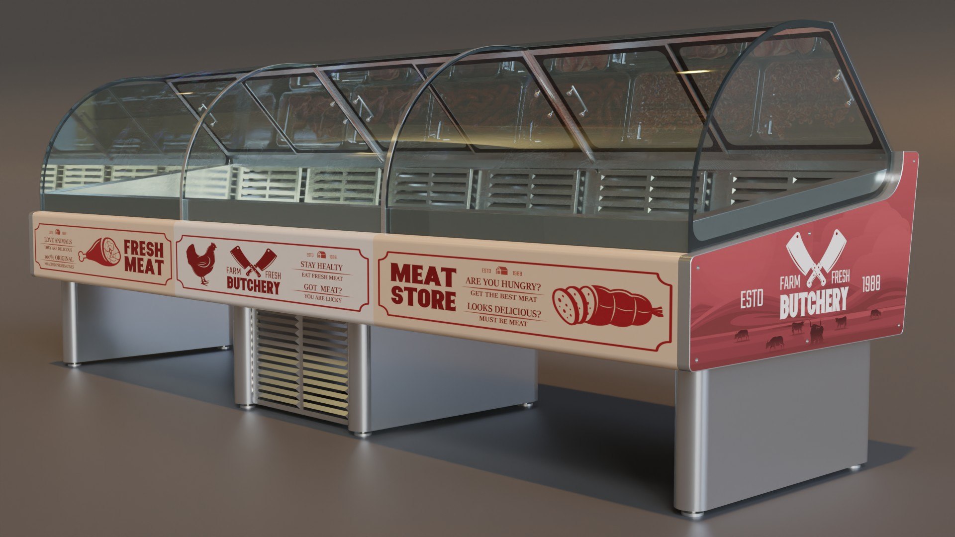 3D Butchery Meat Refrigeration - TurboSquid 1643260